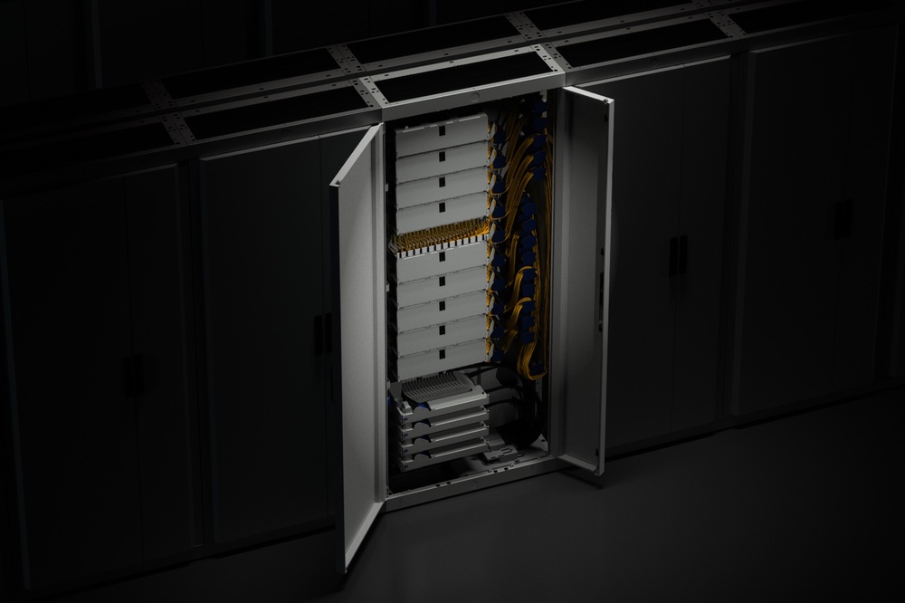 Front access fibre management system saves space in data centres ...