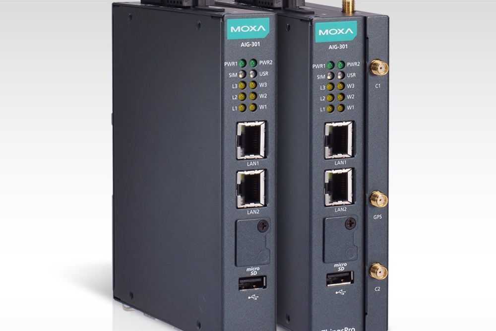 AIG-300 IIoT gateways integrate Azure IoT Edge for remote management ...